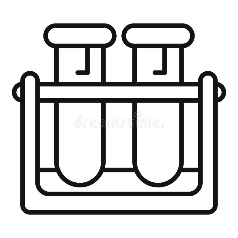 Laboratory Test Tubes Holding Rack Icon Outline Style Stock ...