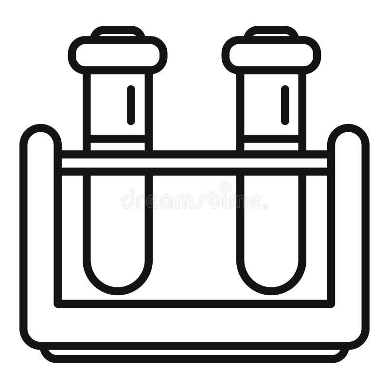 Laboratory Test Tubes Holding Stand Icon Outline Style Stock Vector ...