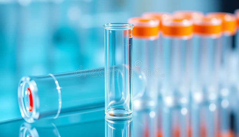 Laboratory Test Tubes in Rack, Representing Science and Medical ...