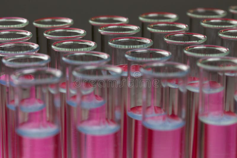 Laboratory Test Tubes with Red Liquid Stock Photo - Image of healthcare ...