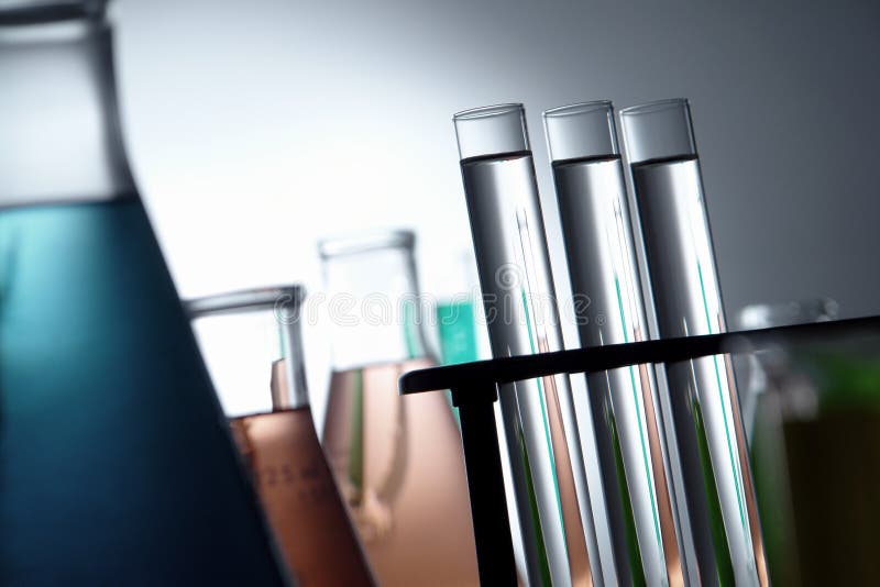Laboratory Test Tubes in Science Research Lab Stock Image - Image of ...