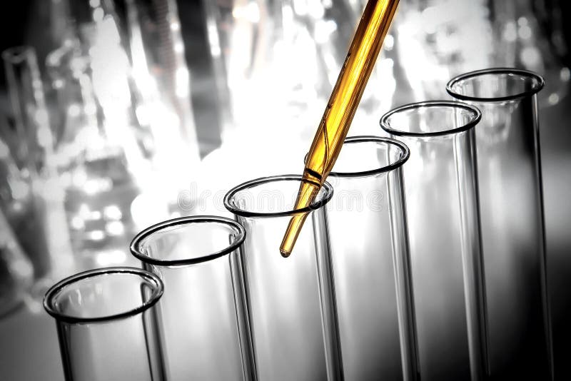 Laboratory Test Tubes in Science Research Lab Stock Photo - Image of ...
