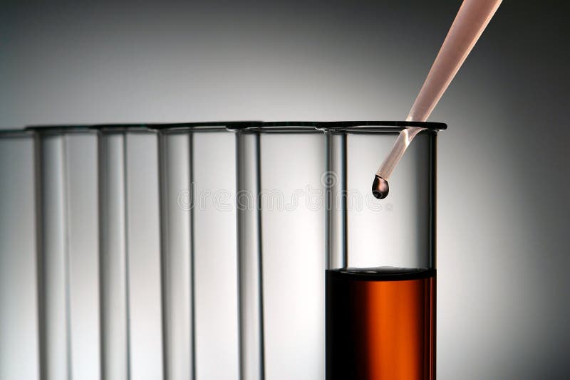 Red Liquid Drop Pipette Row Test Tubes Lab Stock Photos - Free ...