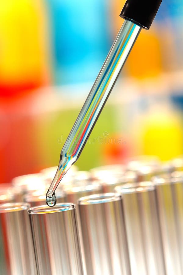 Laboratory Test Tubes in Science Research Lab Stock Image - Image of ...