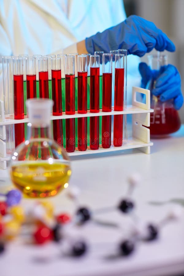 Laboratory test tubes stock photo. Image of biology, equipment - 75496314