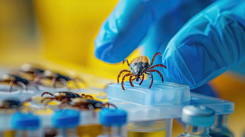 Laboratory Test Tubes Tick Vaccine. Selective Focus Stock Image - Image ...