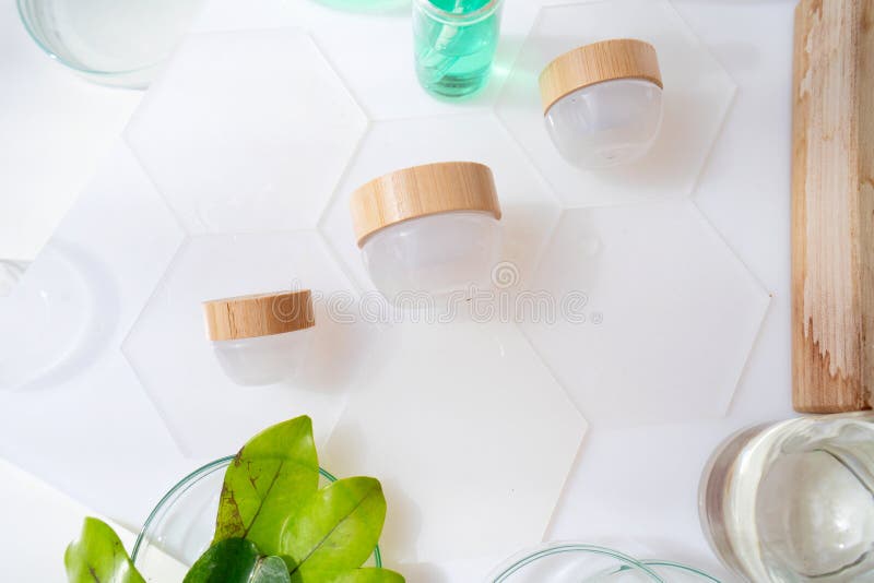 Laboratory Tested Cream in White Glass Container Stock Image - Image of ...