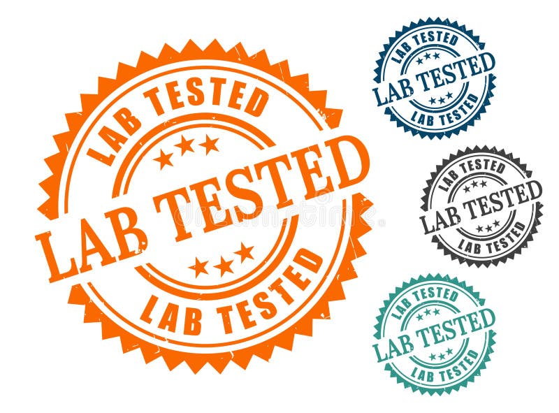 Laboratory Tested Icons, Verified Product Quality Label Set Stock ...
