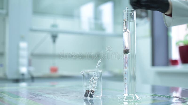 Laboratory Testing of Chemical Reagents. Stock Footage - Video of ...