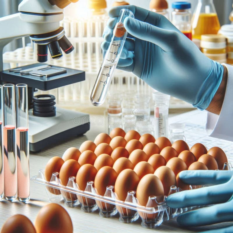 Laboratory Testing of Eggs for Salmonella To Ensure Food Safety Stock ...