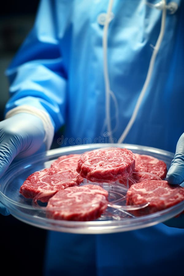 In the Laboratory, Testing Meat in Petri Dishes. Selective Focus Stock ...