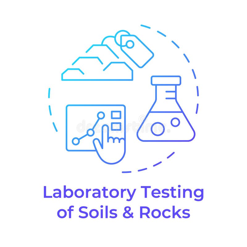 Laboratory Testing of Soils and Rocks Blue Gradient Concept Icon Stock ...