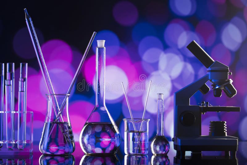 Science Theme. Modern Scientific Laboratory Interior. Stock Photo ...