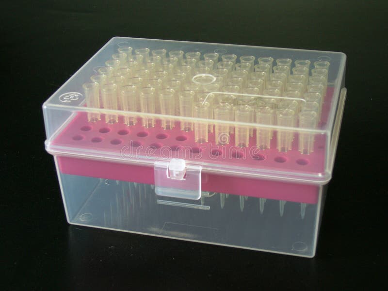 Laboratory Tips in a Box,horizontal Stock Image - Image of align ...