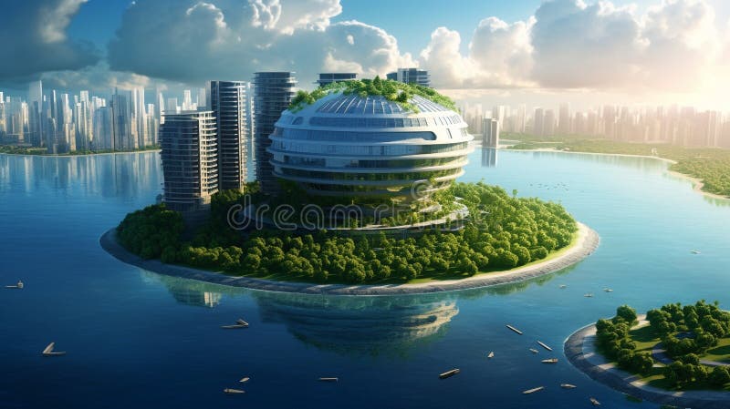 Modern City. Green Technology and Environmental Technology. Science ...