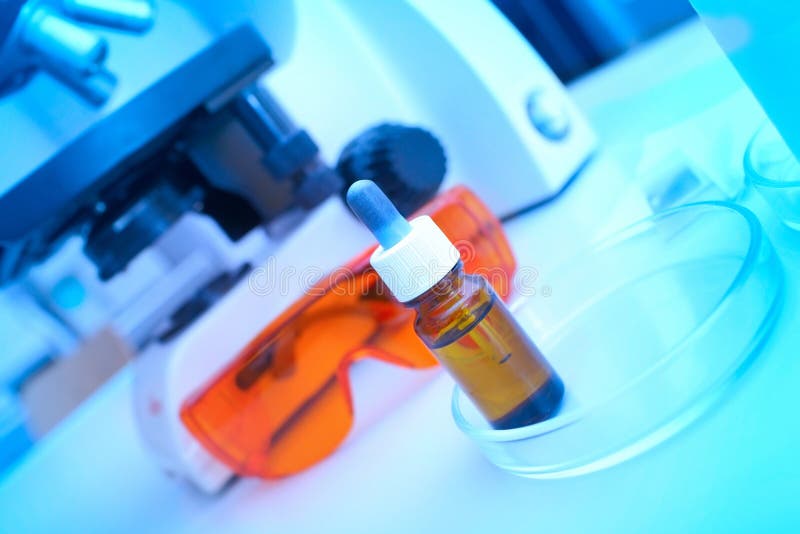 Laboratory Tools for Researching Stock Photo - Image of magnification ...