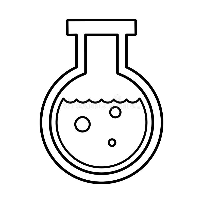 Laboratory Tubes Icon in Outline Style Stock Vector - Illustration of ...