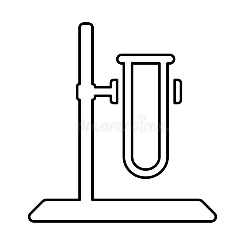 Laboratory Tubes Icon in Outline Style Stock Vector - Illustration of ...
