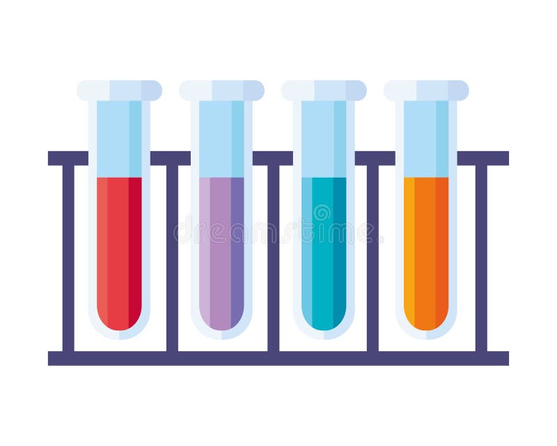 Laboratory Tubes Test in Beaker Stock Vector - Illustration of design ...