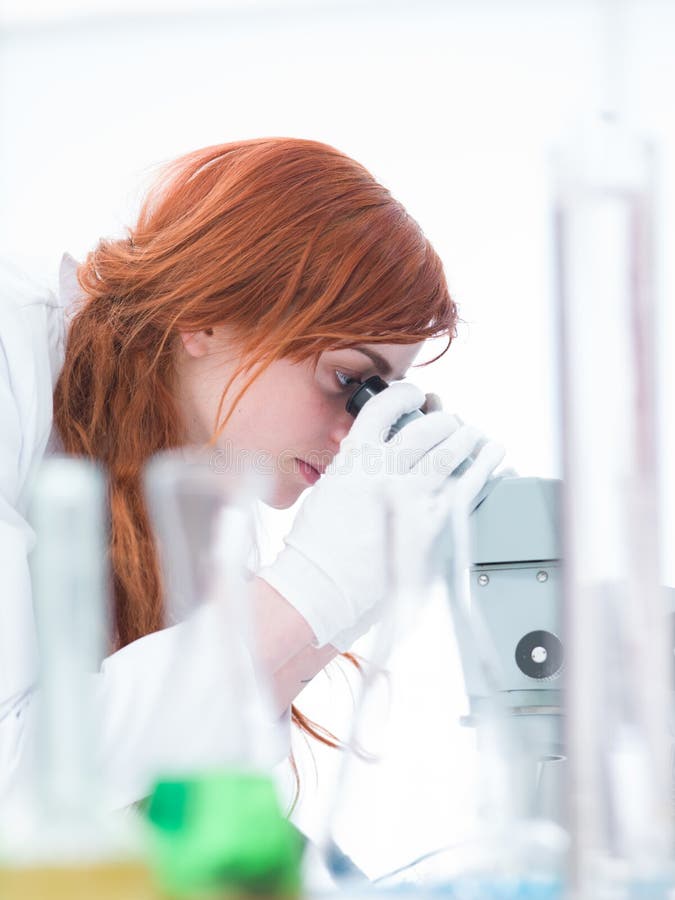 Under Microscope Lab Analysis Stock Photo - Image of biochemistry ...
