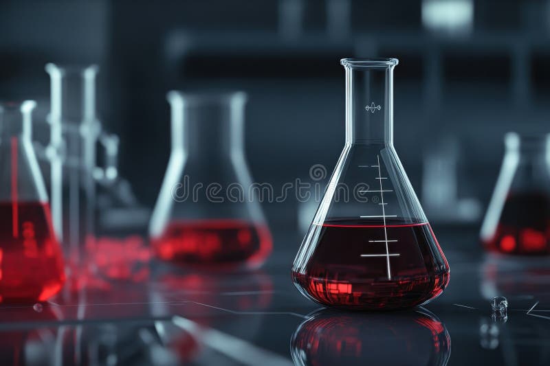 Glass Flasks, Science Laboratory Research and Development Concept ...
