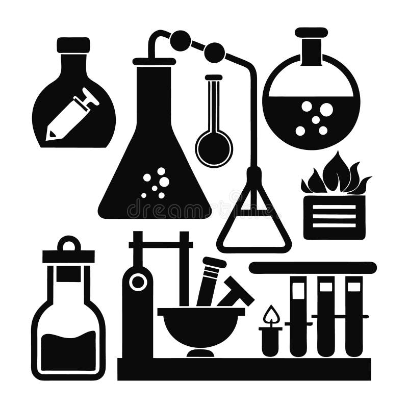 Laboratory Vector Icon Set – Modern Science Graphics for Designers ...