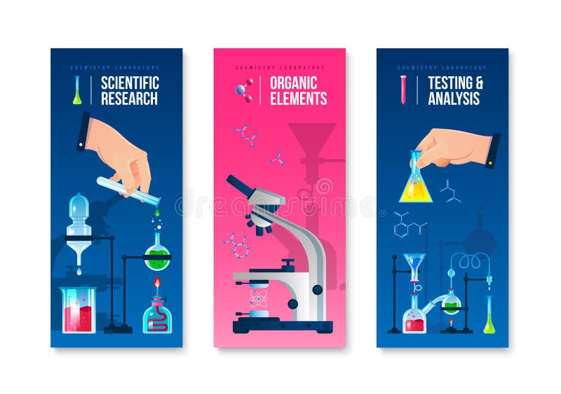 Laboratory Vertical Banner Templates Set, Pharmacy, Chemistry, Science ...