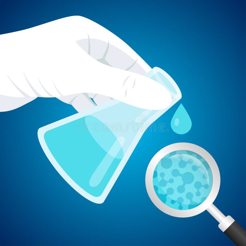 Water Research, Lab Analysis Flat Illustration Stock Vector ...