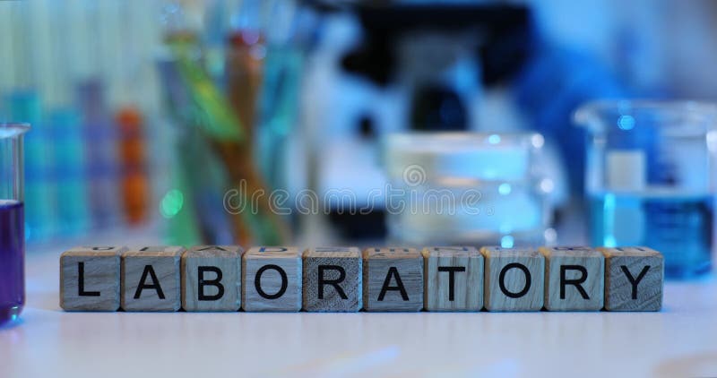 Laboratory Word of a Scientist Chemist Working with Microscope Stock ...