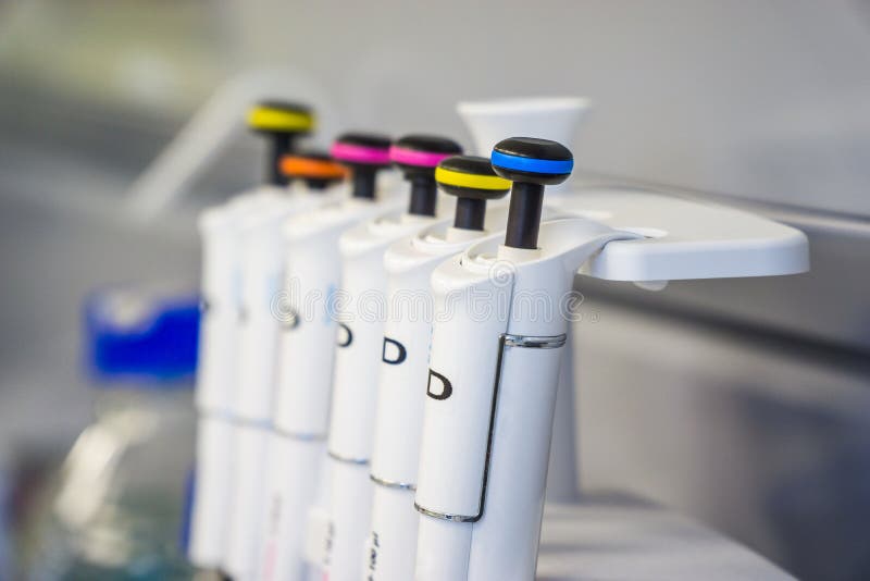 Laboratory Work at a Sterile Bank. Splitting Cells in a Cell Culture ...