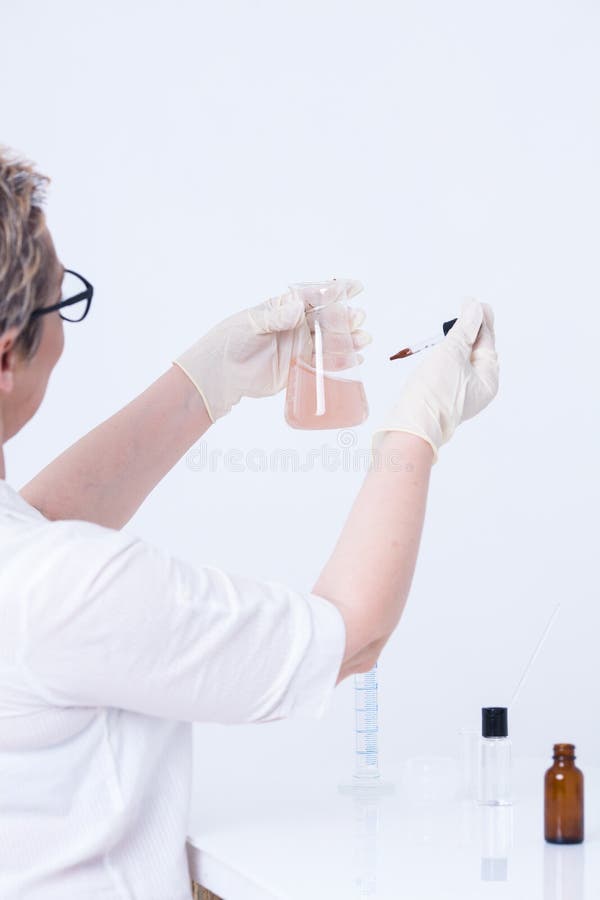 Lab Scientist Observes a Test Tube Stock Photo - Image of professor ...