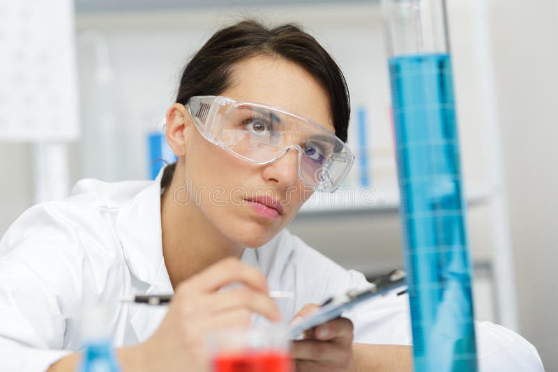 Laboratory Work Woman Working in Lab Stock Image - Image of health ...