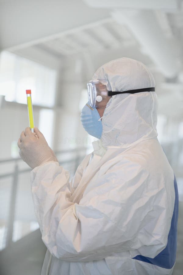 Laboratory Worker Checking Test Tube Stock Image - Image of equipment ...