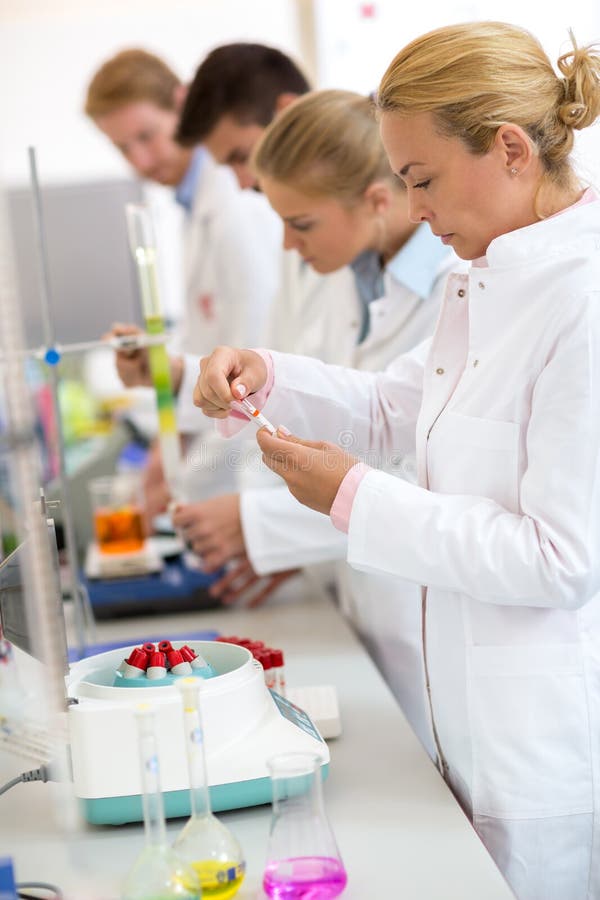 Laboratory Worker Checking Test Tube Stock Image - Image of chemical ...