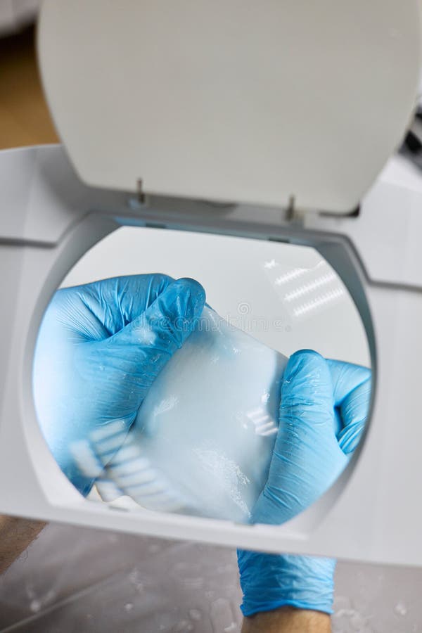 A Laboratory Worker Checks the Condition of the Samples before Testing ...
