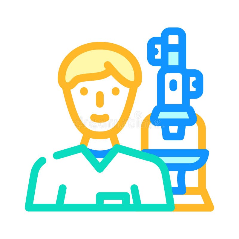 Laboratory Worker Color Icon Vector Illustration Stock Vector ...