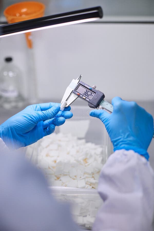 A Laboratory Worker Conducts Research on Biomaterial Stock Photo ...