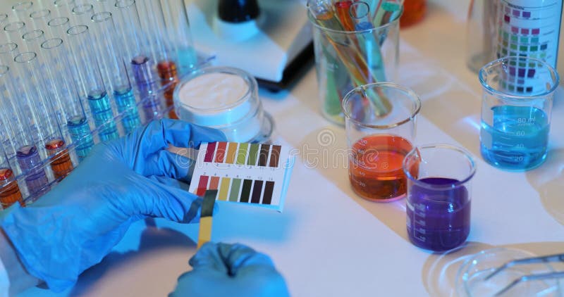 Laboratory Worker Holds Color Palette Comparing Patterns Stock Video ...