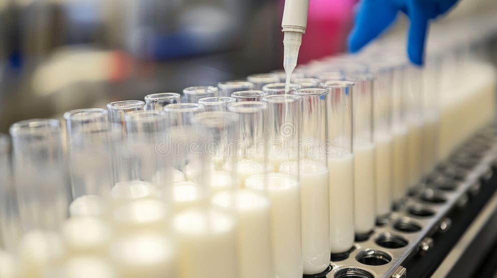 Laboratory Worker Pipetting Liquid into Test Tubes Stock Illustration ...