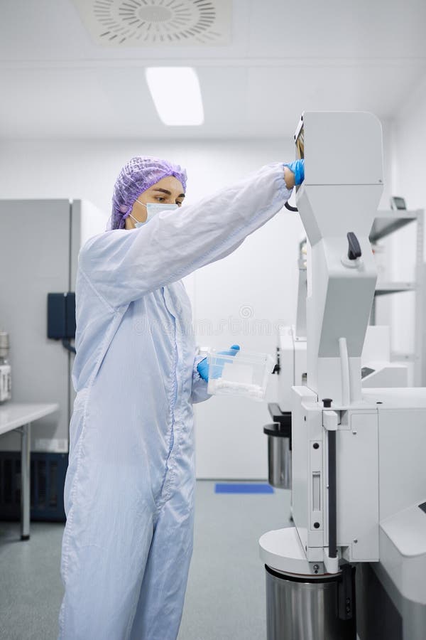 A Laboratory Worker Prepares Equipment for the Study Stock Image ...