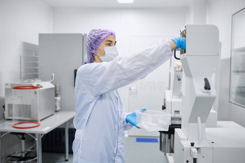 A Laboratory Worker Prepares Equipment for the Study Stock Photo ...