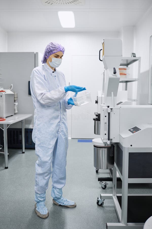 A Laboratory Worker Prepares Equipment for the Study Stock Photo ...