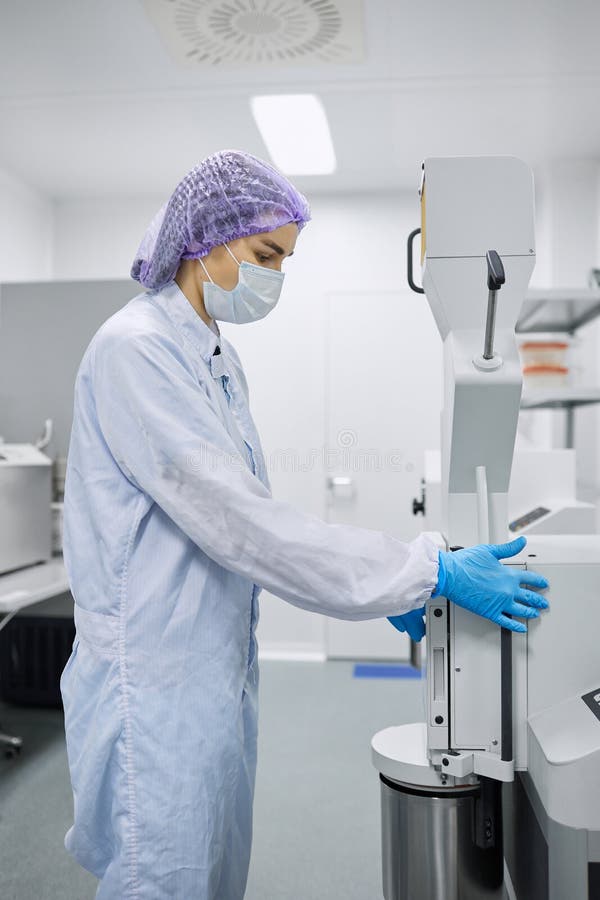 A Laboratory Worker Prepares Equipment for the Study Stock Photo ...