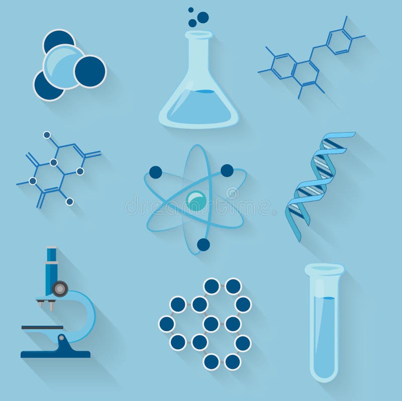 Laboratory Workspace Elements Vector Icons. Stock Vector - Illustration ...