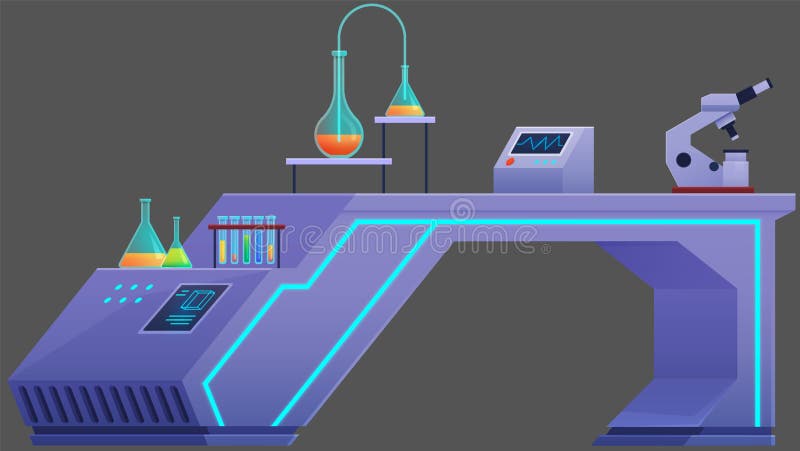 Laboratory Workspace and Workplace. Chemistry Research Lab Interior ...