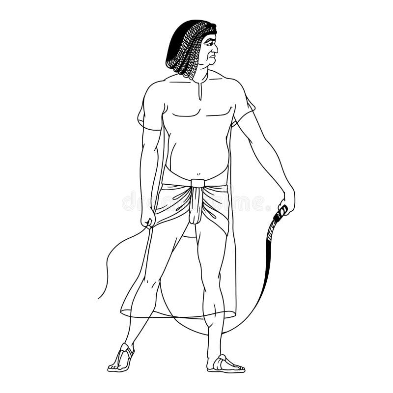 Ancient Egyptian Laborer Illustration Stock Vector - Illustration of ...