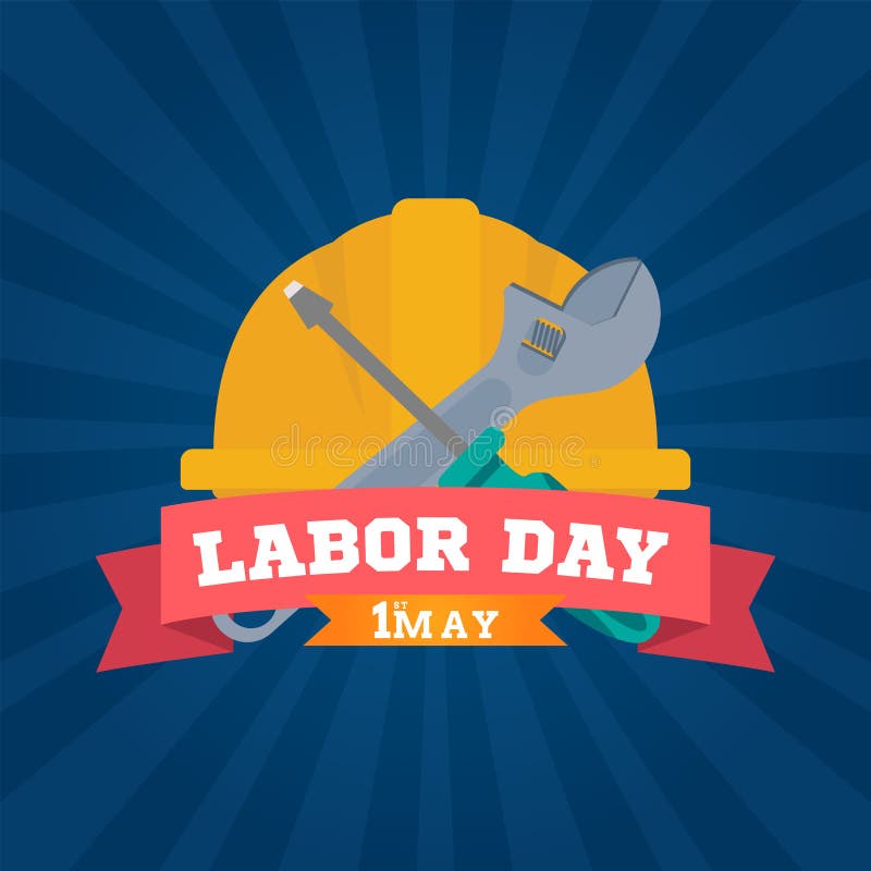 Labour day blue stock vector. Illustration of freedom - 203247598