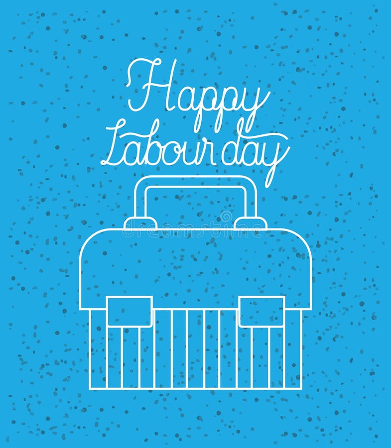 Labour Day Celebration with Tool Box Stock Vector - Illustration of ...
