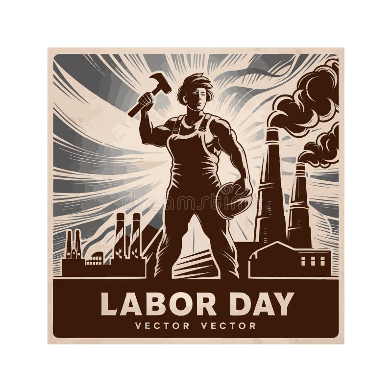 Labour Day Concept Vector Illustration Stock Vector - Illustration of ...