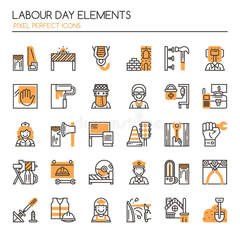 Labour day Elements stock illustration. Illustration of victory - 94655417